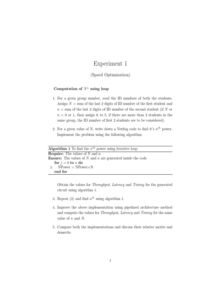 Expt 1 | PDF