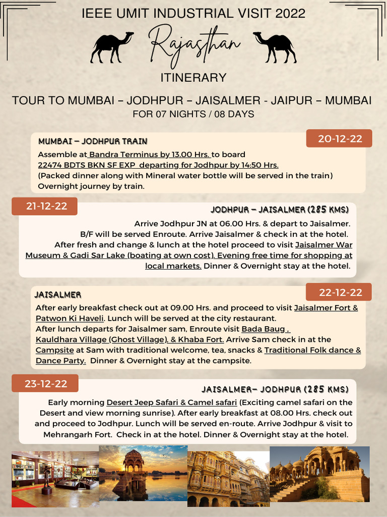 Ieee Umit Industrial Visit 2022 | PDF