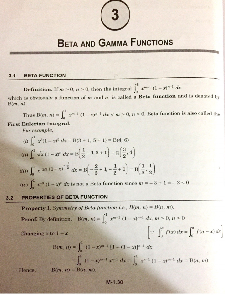 Beta and Gamma Functions | PDF