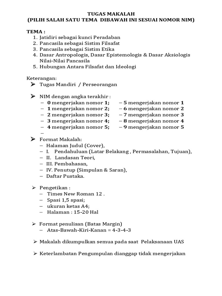 Tugas Makalah PAncasila | PDF