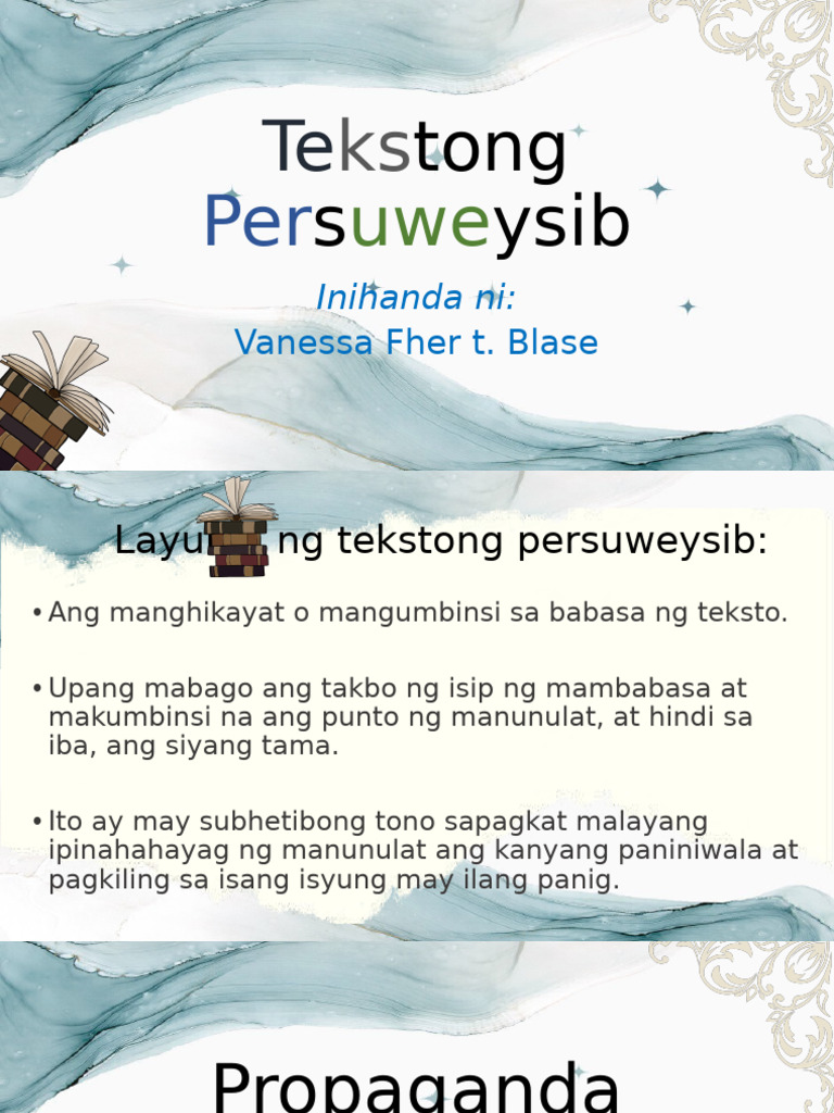 Tekstong-PERSUWEYSIB (1) | PDF