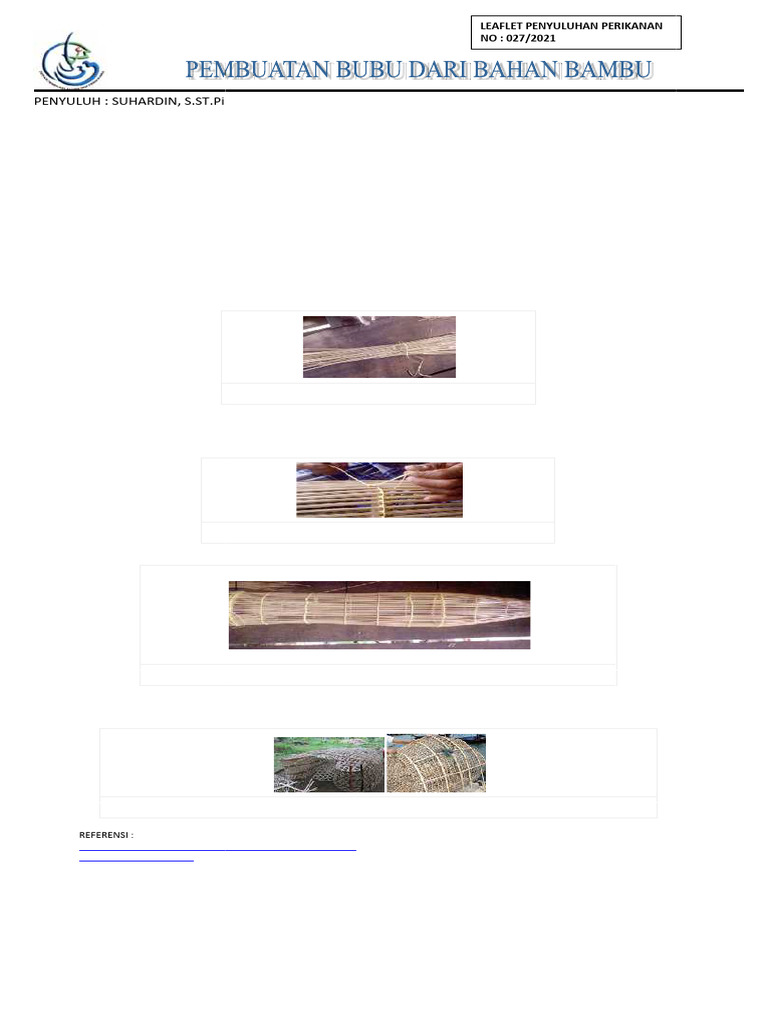 Teknik Pembuatan Bubu Dari Bambu | PDF