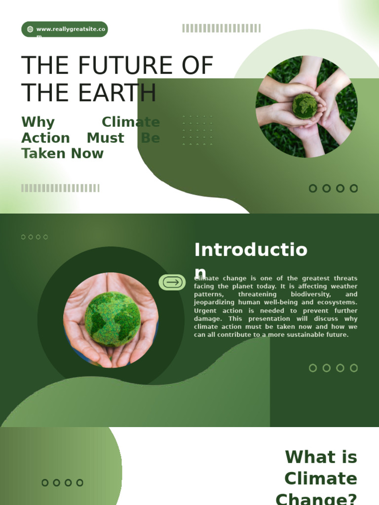 Green and White Simple The Future of The Earth Presentation | PDF ...
