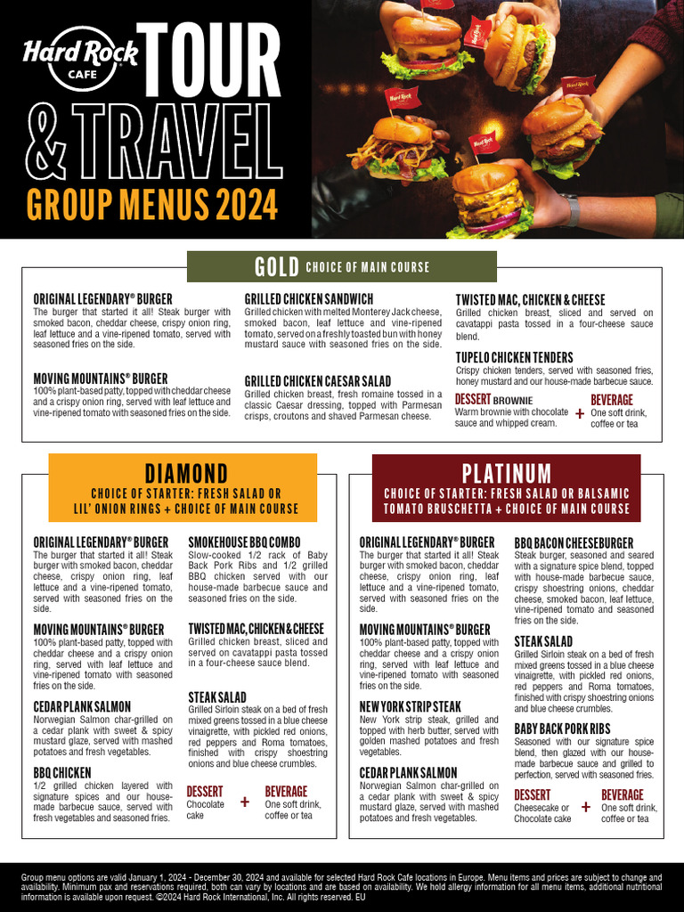 ENGLISH HRC-Group Menu 2024 | PDF | Hamburgers | Steak