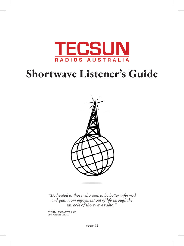 Tecsun SW Listener's Guide | PDF | Radio | Antenna (Radio)