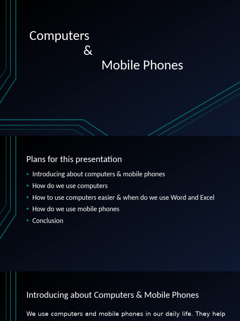 Computer and Mobile Phones Presentation For AIO Class | PDF