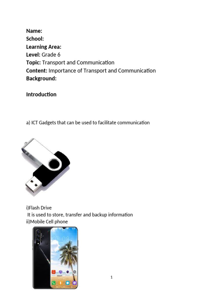 Transport and Communication Overview | PDF | Transport | Mode Of Transport
