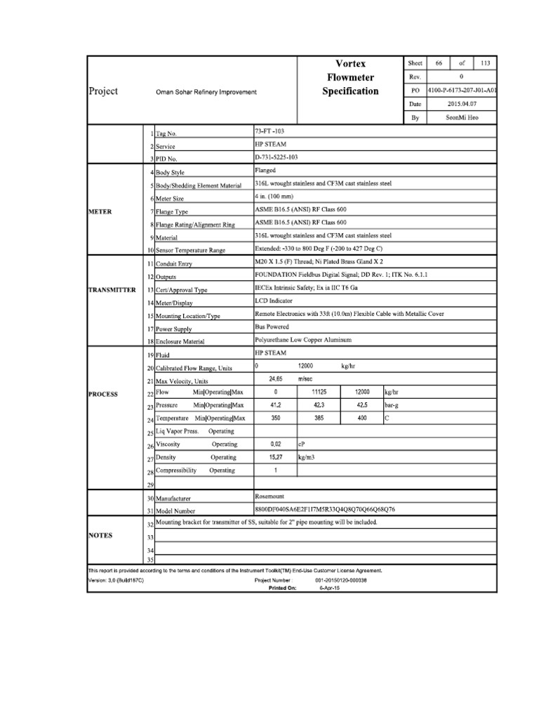 Vortex - Data Sheet | PDF