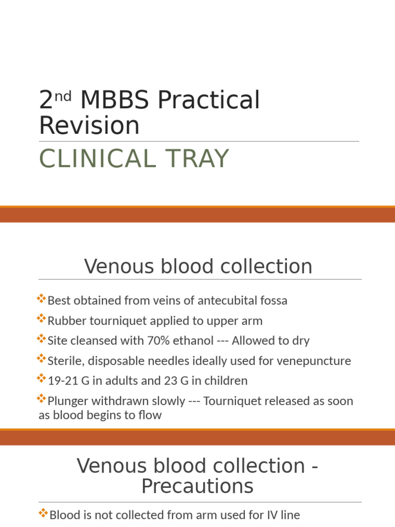 2nd MBBS CLINICAL TRAY viva | PDF | Fixation (Histology) | Staining