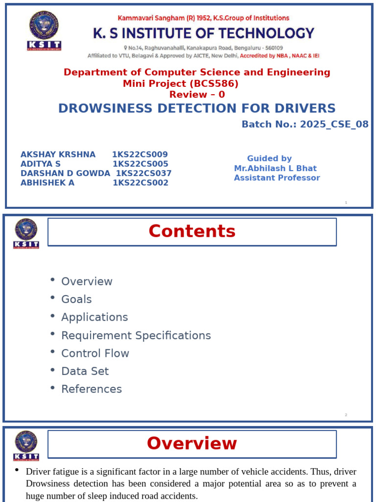 Drowsiness Detection for Drivers[1] | PDF | Traffic Collision | Road Traffic Safety