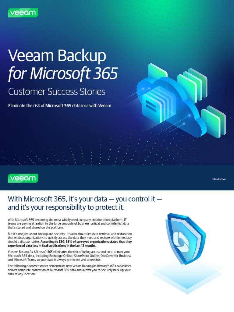 m365 Backup Customer Success Stories - 2 | PDF | Backup | Cloud Computing