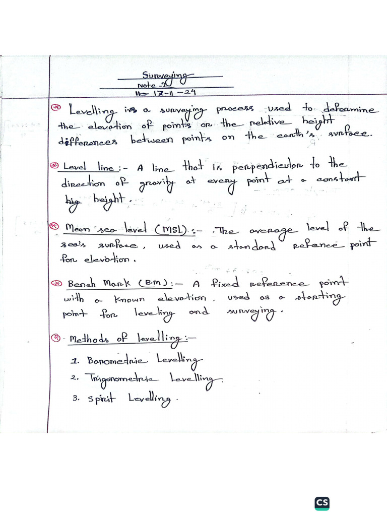 Surveying Note - 2 | PDF