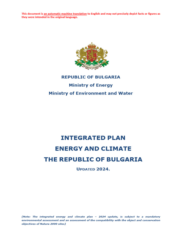 Bulgaria Final Updated Necp 2021 2030 Submitted 2025 - en | PDF