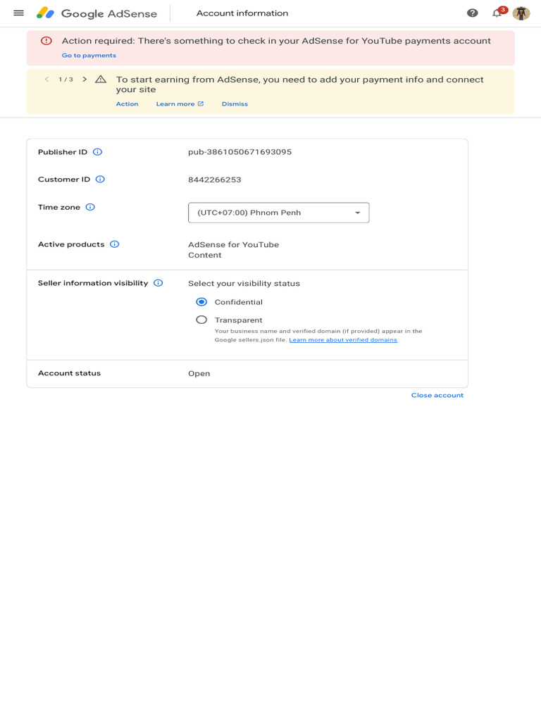 Account Information - Settings - Account - Google | PDF