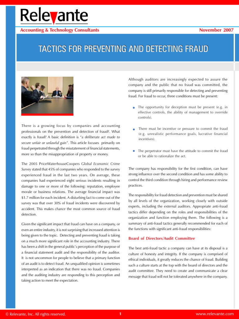 Detecting Fraud | PDF | Audit | Business