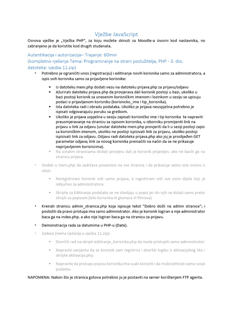 3 Vjezbe 3 - JS | PDF