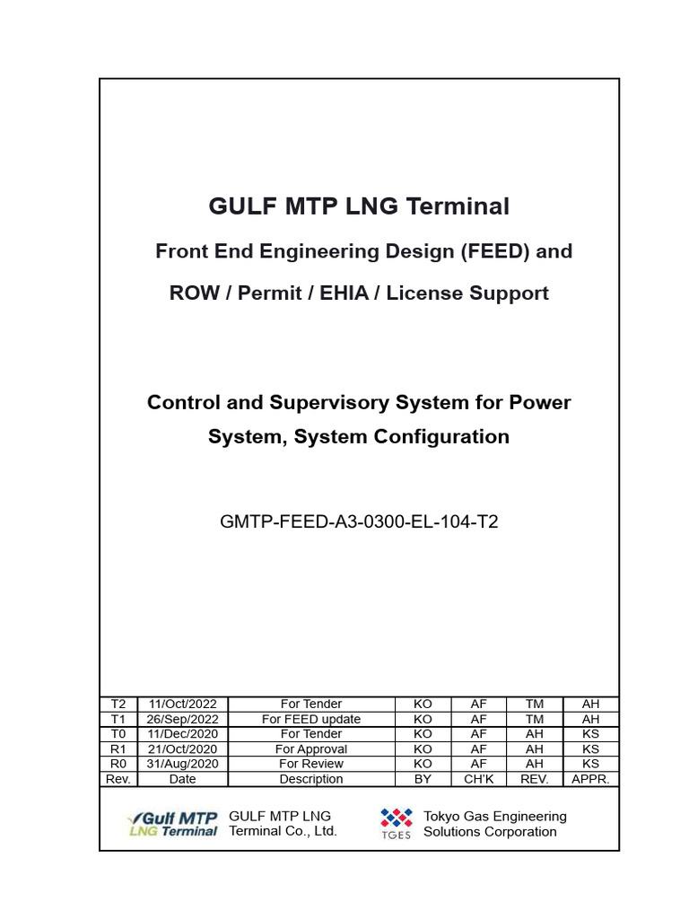 2_3 GMTP-FEED-A3-0300-EL-104-T2_Control and Supervisory System for Power System, System ...