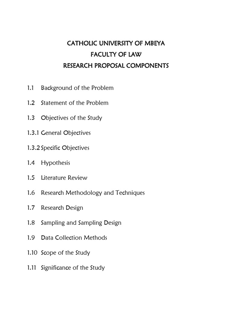 Research Proposal Components | PDF