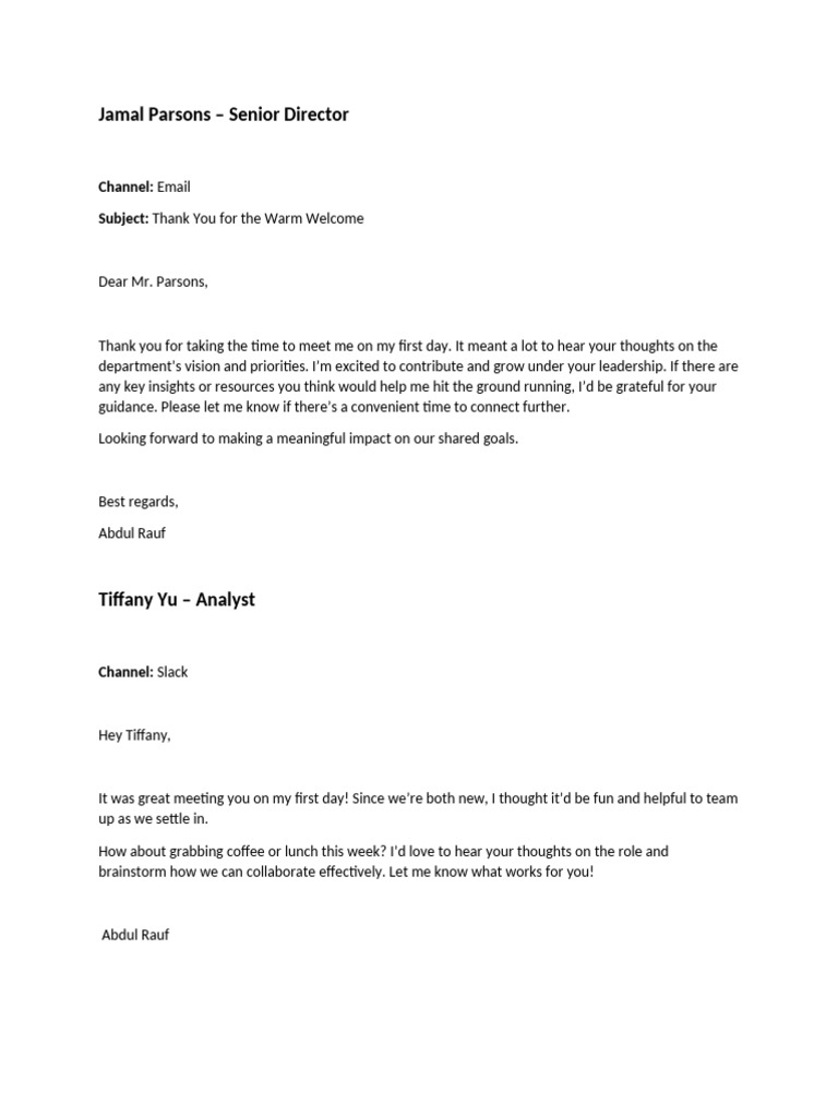 New Employee Thank You Messages | PDF