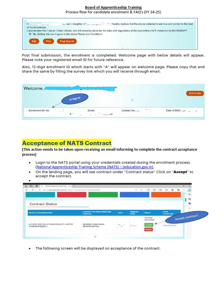 2024-25 - Enrolment Process & FAQ's NATS 2.0 - 07 | PDF
