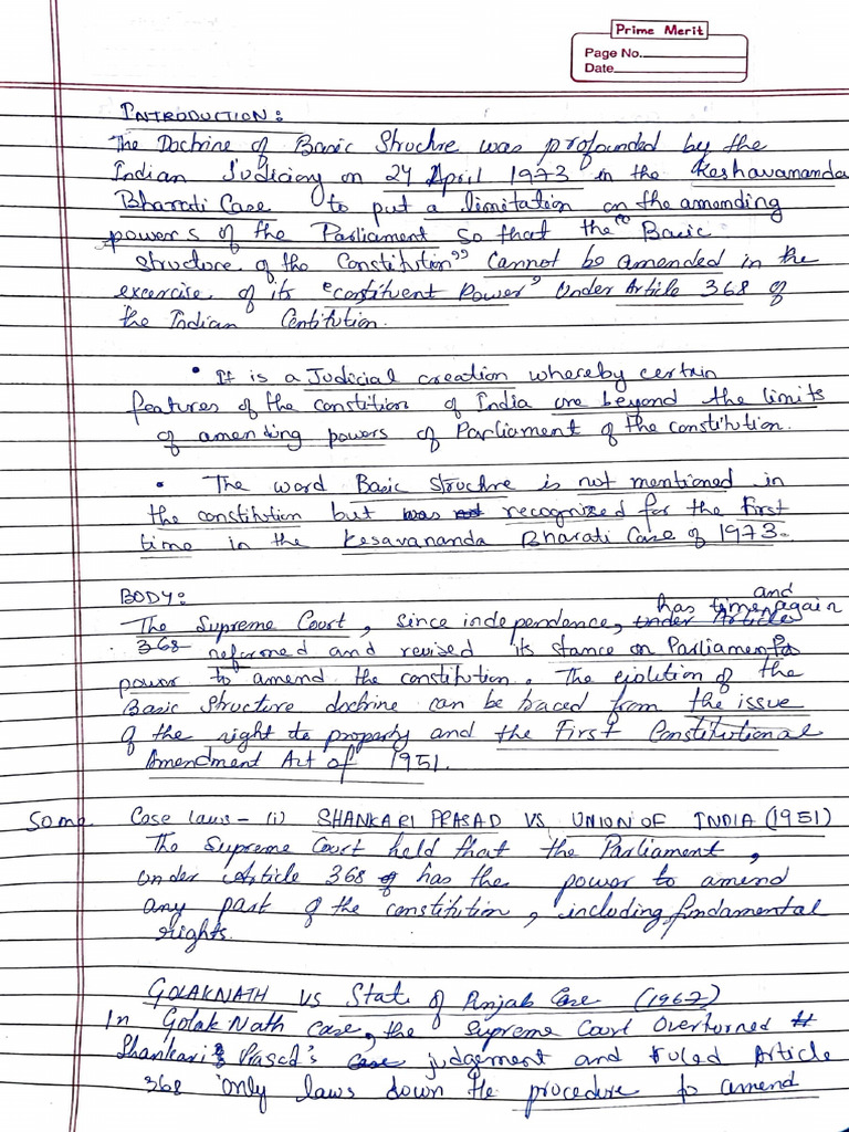 Doctrine of Basic Structure | PDF Doctrine of Basic Structure | PDF