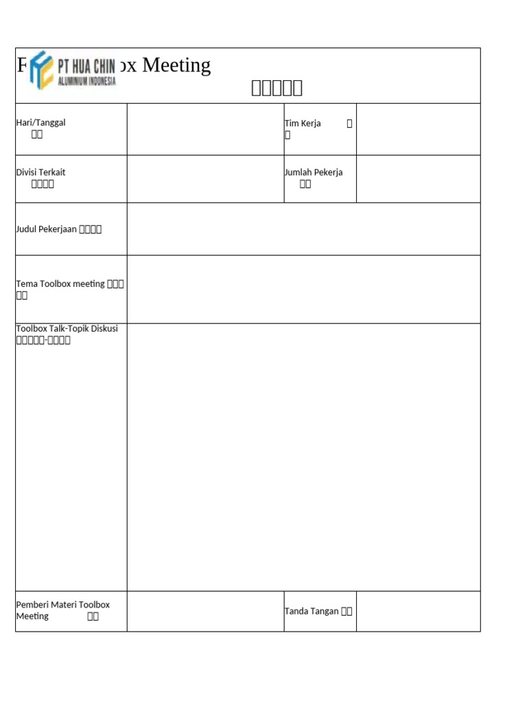 Form Safety Talk | PDF