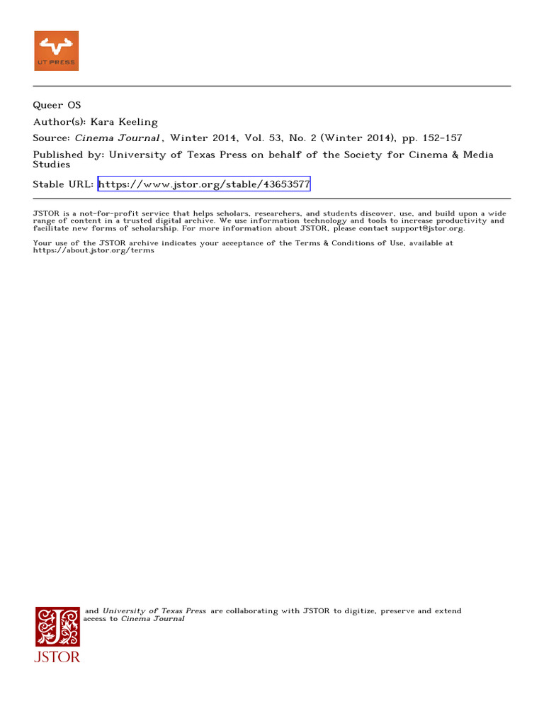 Keeling QueerOS 2014 | PDF | Feminism | Gender Studies