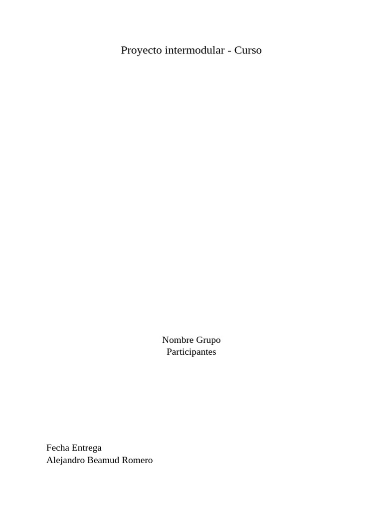 Proyecto Intermodular - Curso | PDF | Software | Business