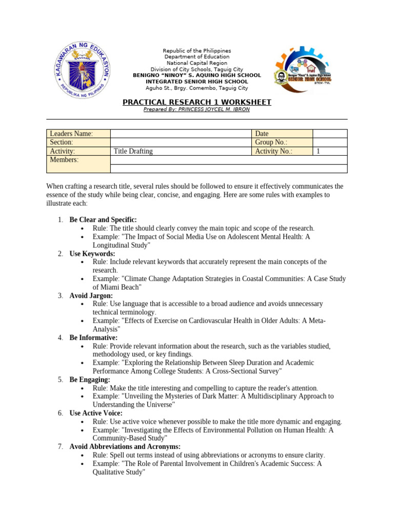 Pr-1 Activity Title-Drafting 2025 | PDF | Accuracy And Precision | Acronym
