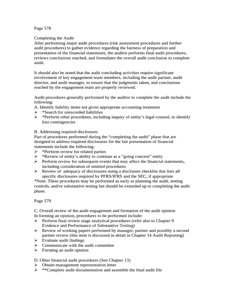 Completing the Audit Process | PDF | Audit | Accounts Payable