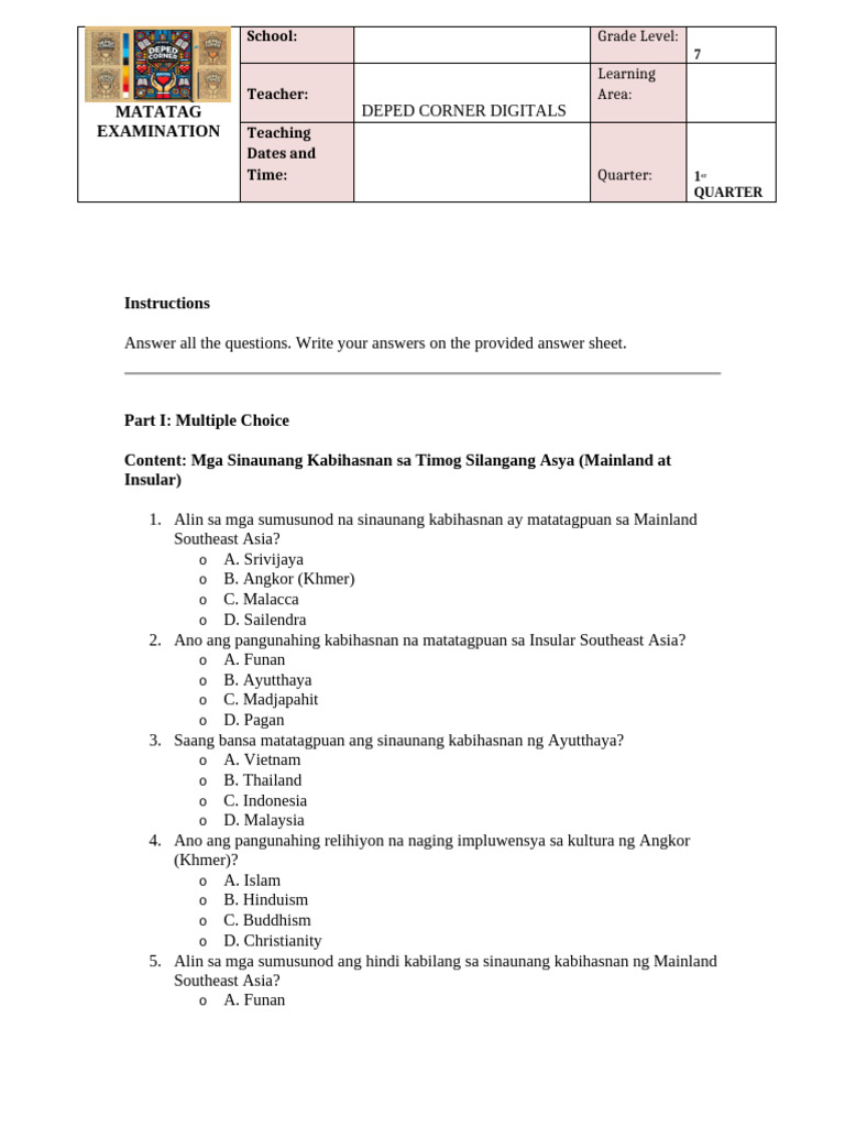 Apan W7-Deped Corner Digitals | PDF
