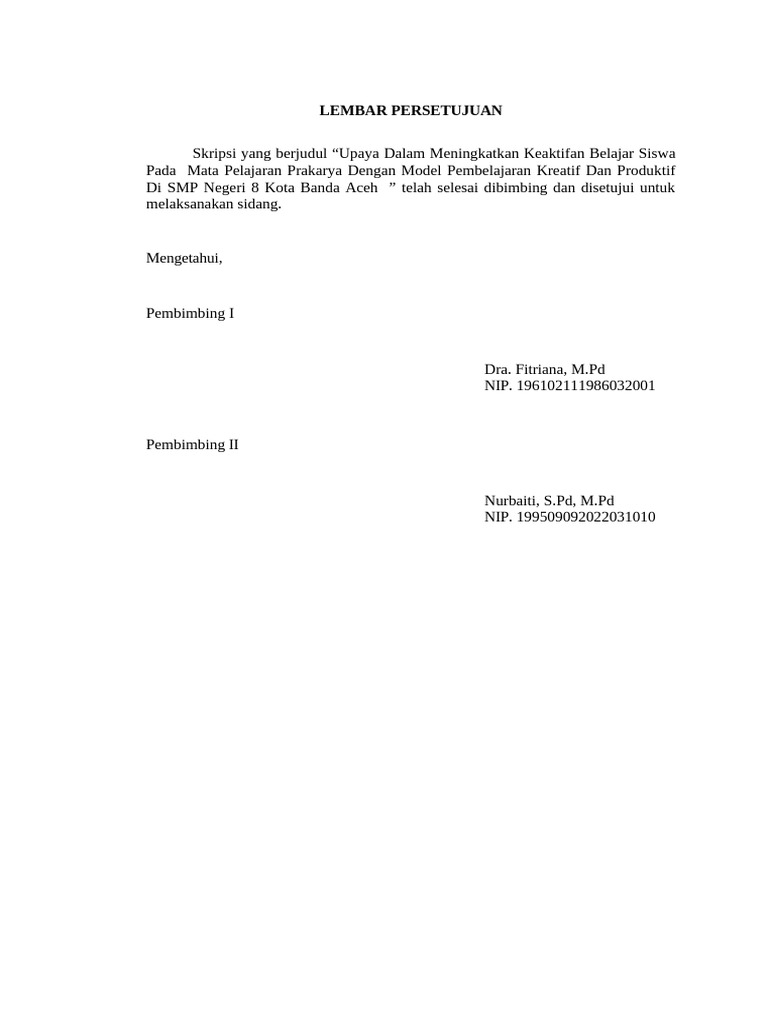 Lembar Persetujuan Maura | PDF