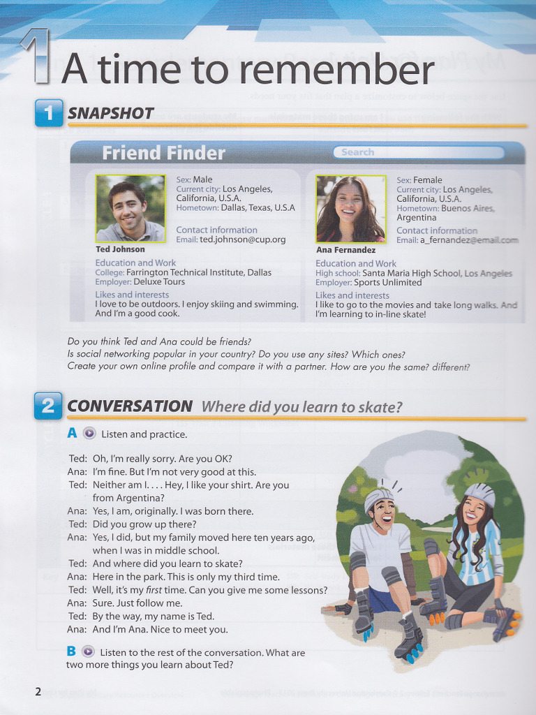 (SB) Interchange 2 - Unit 1 - Lesson 1 | PDF