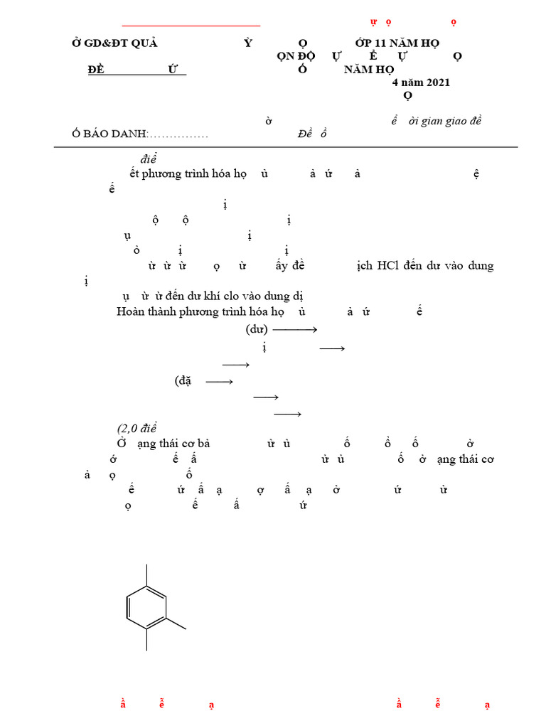 HSG 11 Qu NG Bình 2020-2021 | PDF