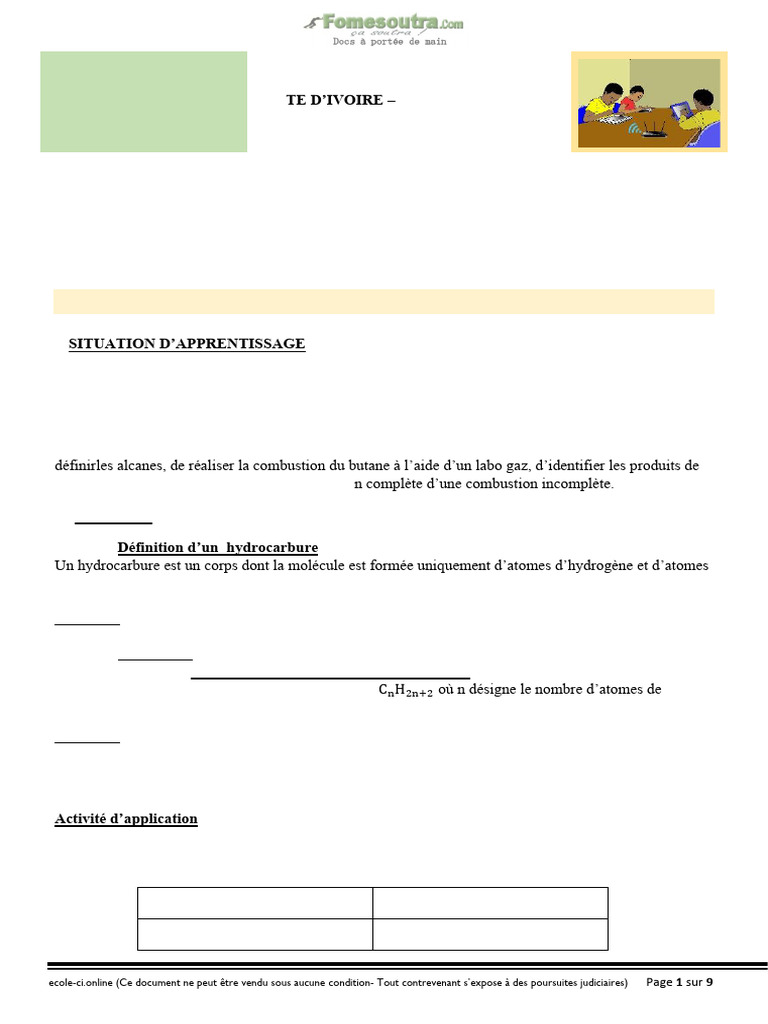 Comprendre les Alcanes et leur Combustion | PDF | Alcane | Molécules