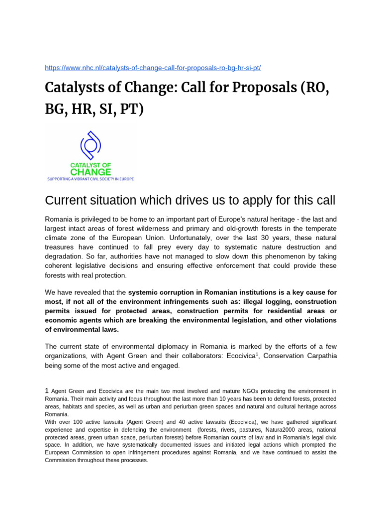 Catalysts of Change: NGO Proposals for Romania | PDF | European Union ...