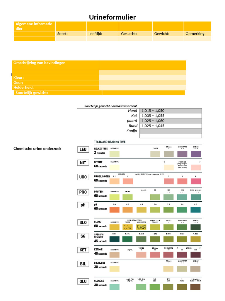 Urine Formulier | PDF