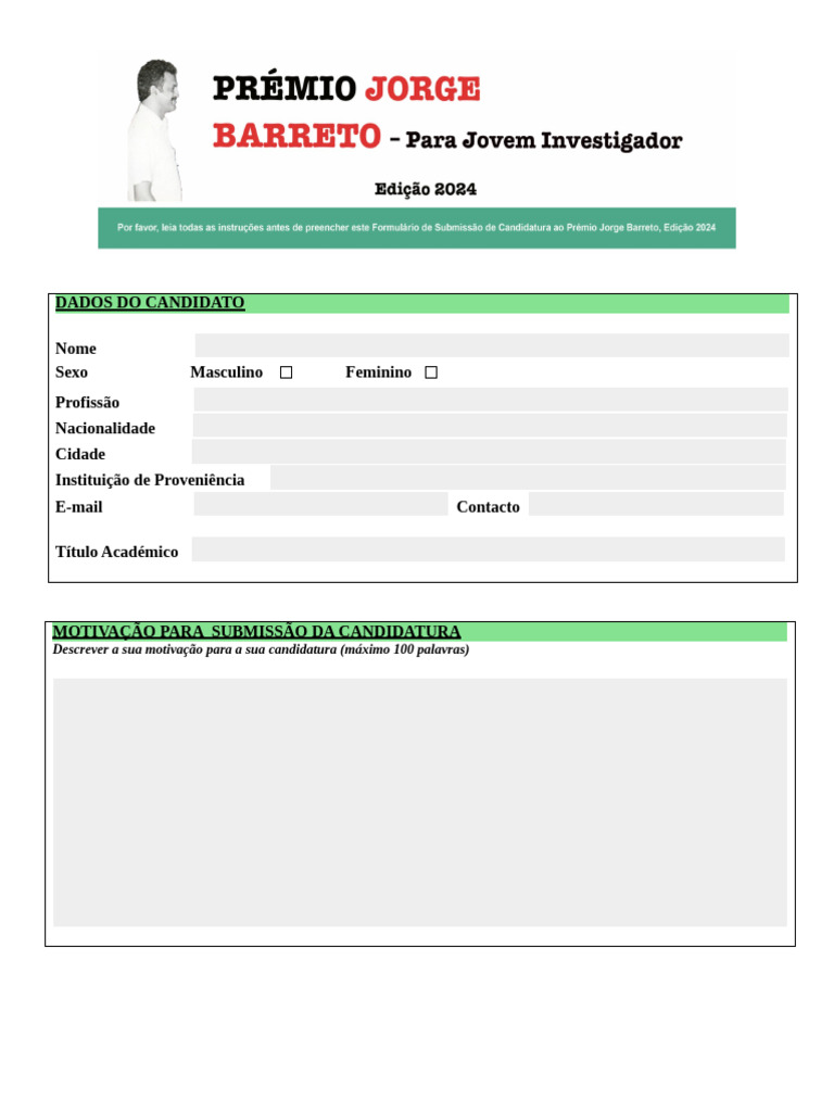 Form Jorge Barreto 2024 | PDF