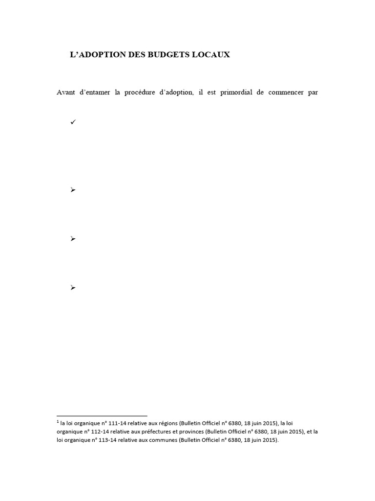 Adoption des Budgets Locaux au Maroc | PDF | Budget | Communes de France