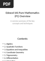 Edexcel A Level Maths Paper 1 Topics 2025 | PDF