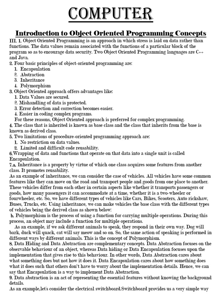 Computer Notes | PDF | Data Type | Parameter (Computer Programming) Computer Notes | PDF | Data Type | Parameter (Computer Programming)