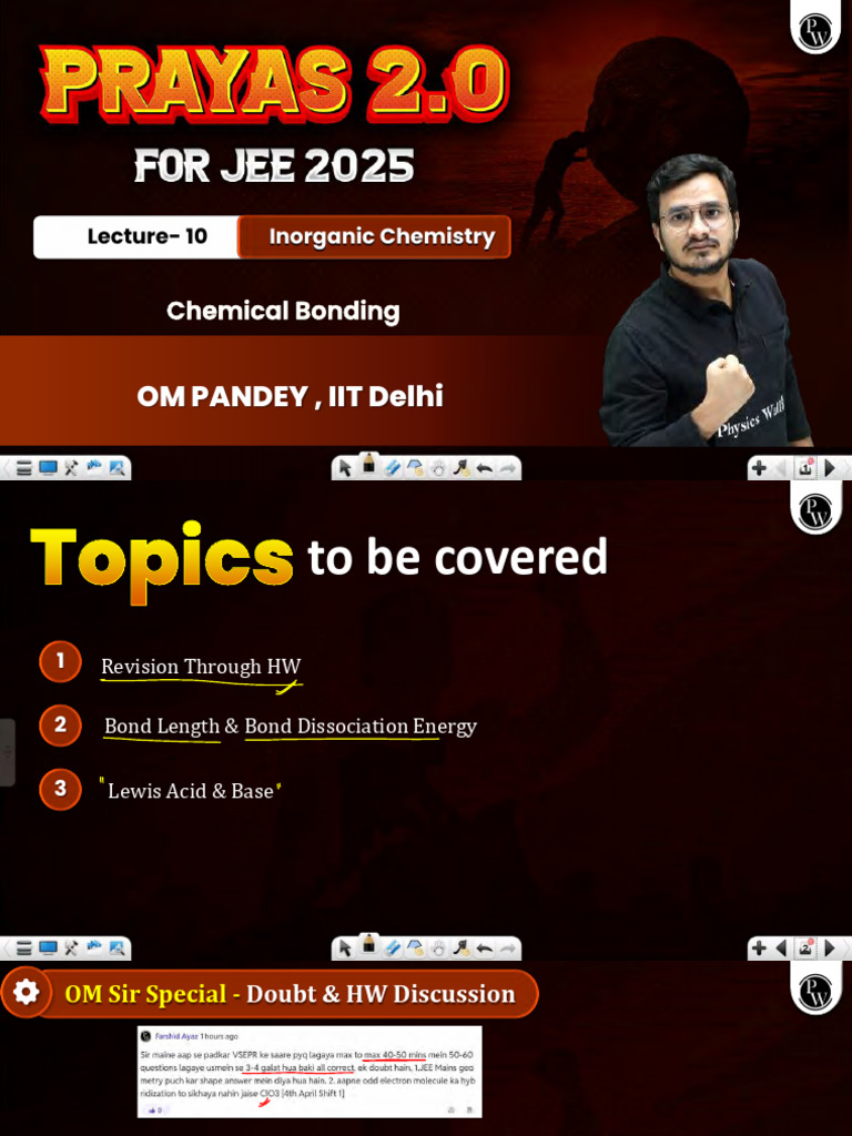 Chemical Bonding 10 _ Class Notes __ Prayas JEE 2.0 2025 | PDF ... Chemical Bonding 10 _ Class Notes __ Prayas JEE 2.0 2025 | PDF ...