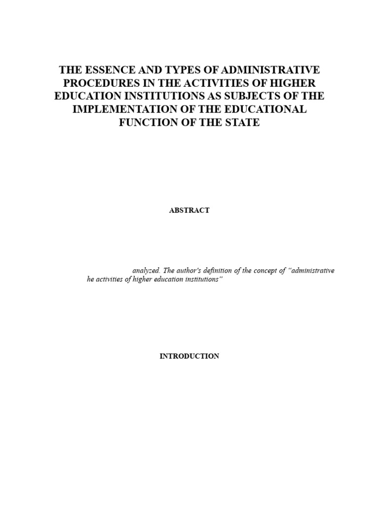 The Essence and Types of Administrative Procedures 1544 0044 23 S1 532 ...