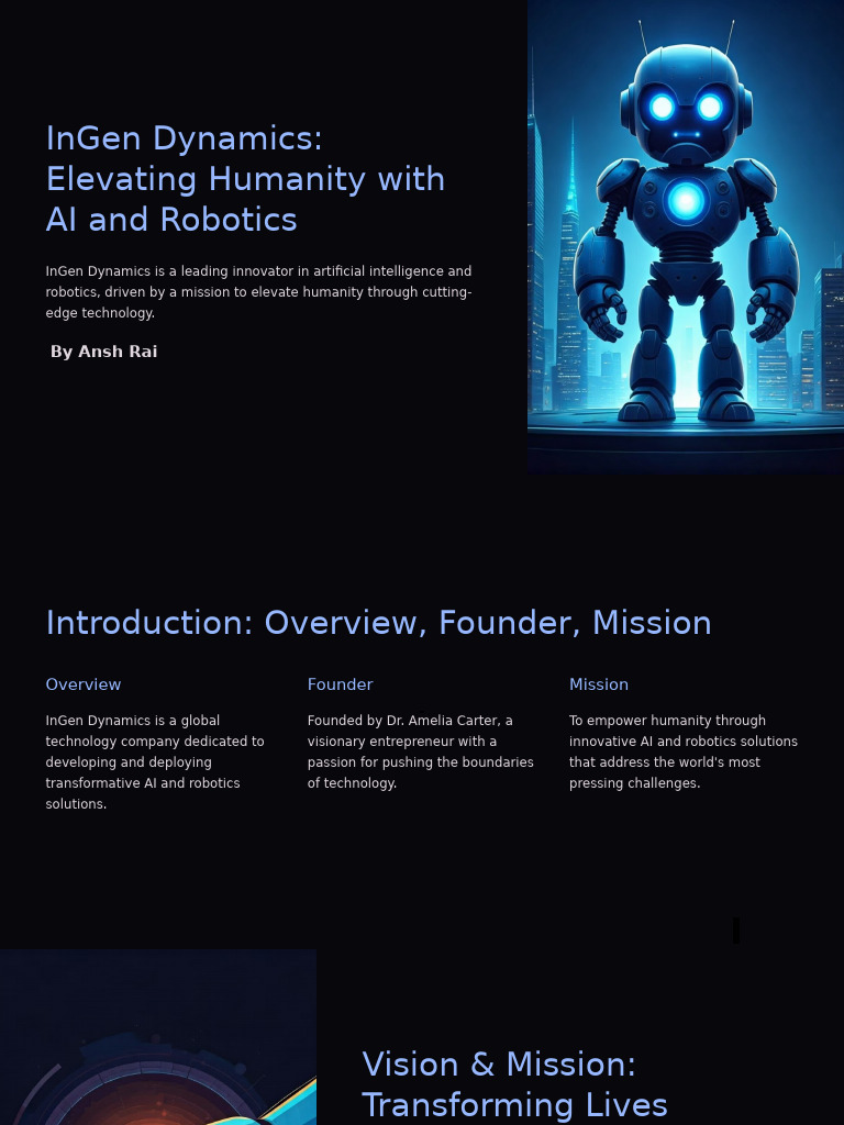 InGen Dynamics and Robotics | PDF | Artificial Intelligence ...