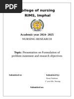 IDENTIFICATION AND SELECTION AND FORMuLATION OF RESEARCH PROBLEM | PDF | Theory | Evaluation