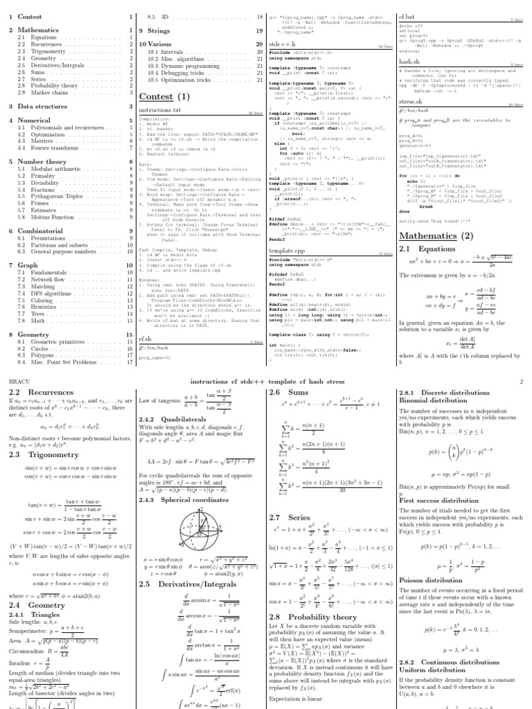 CP cheat sheet | PDF | Computer Programming | Mathematics