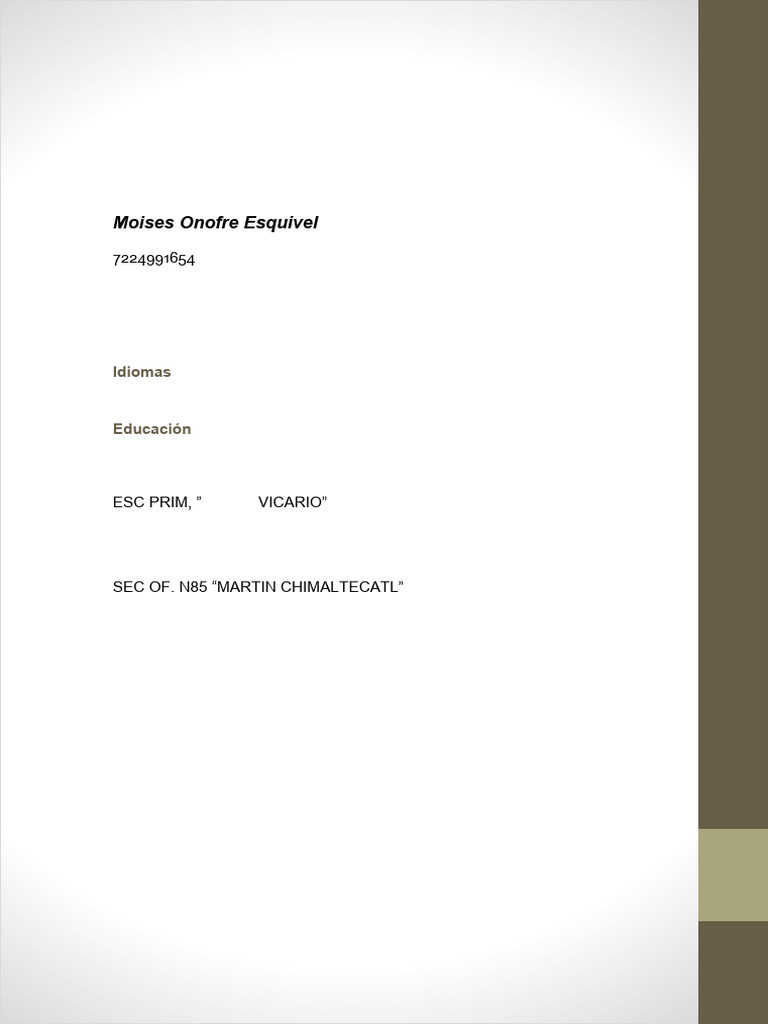 Curriculum Moises Pdf2 | PDF