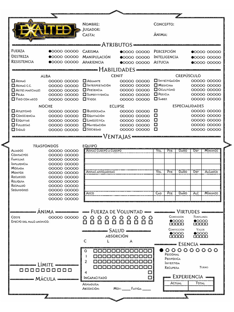 Exaltado - Extendida [By Fenriss] | PDF