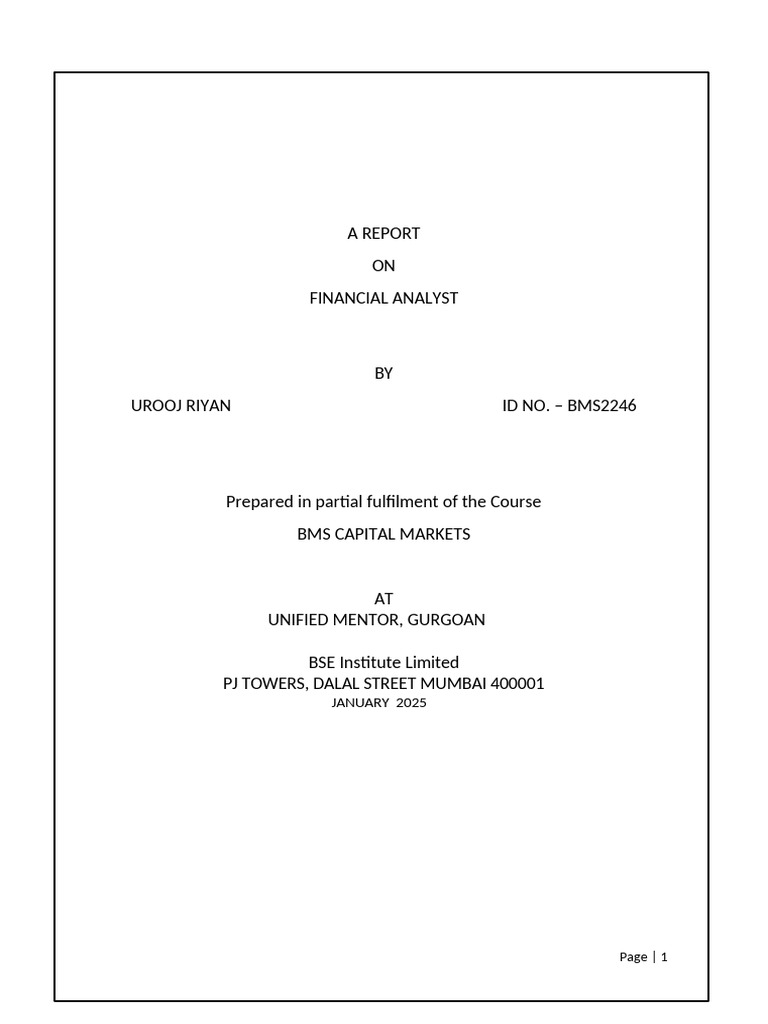 SHANTANU - PROJECT - REPORT - Shantanu Chatterjee | PDF | Discounted ...