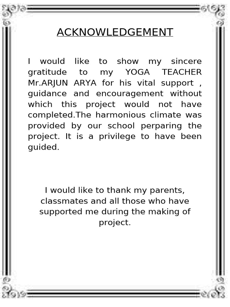 Acknowledgement Pdf